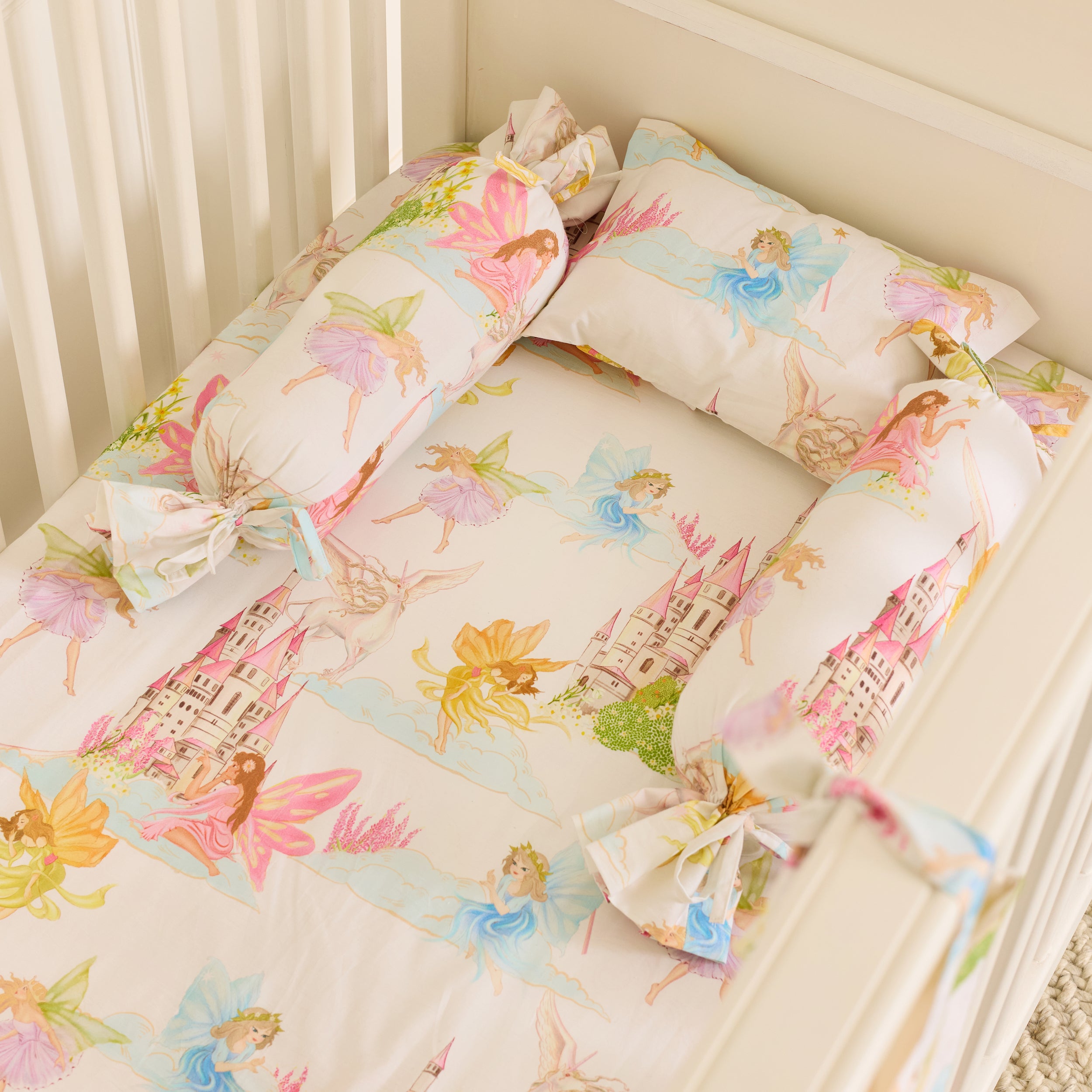 Buy FairyLand White Organic Cotton Fitted Sheet for baby crib ...